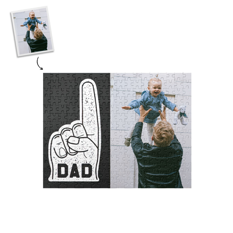 Custom Number 1 Dad Photo Jigsaw Puzzle | Custom Photo | Photo Puzzle ...
