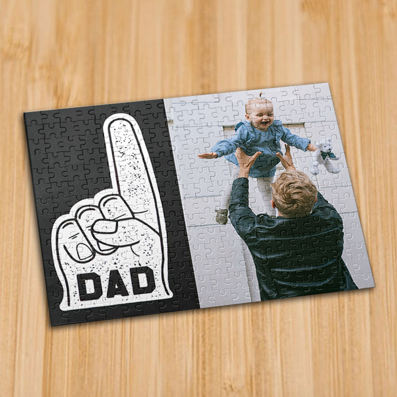 Custom Number 1 Dad Photo Jigsaw Puzzle | Custom Photo | Photo Puzzle ...