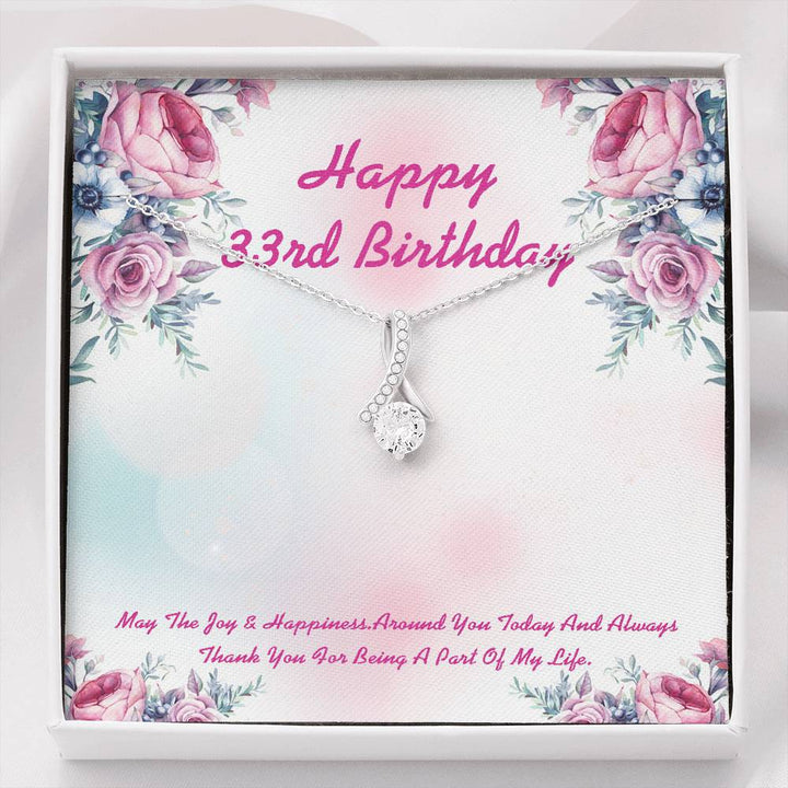 33Rd Birthday Neclace For Women, 33 Years Old Birthday Gifts For Her ...